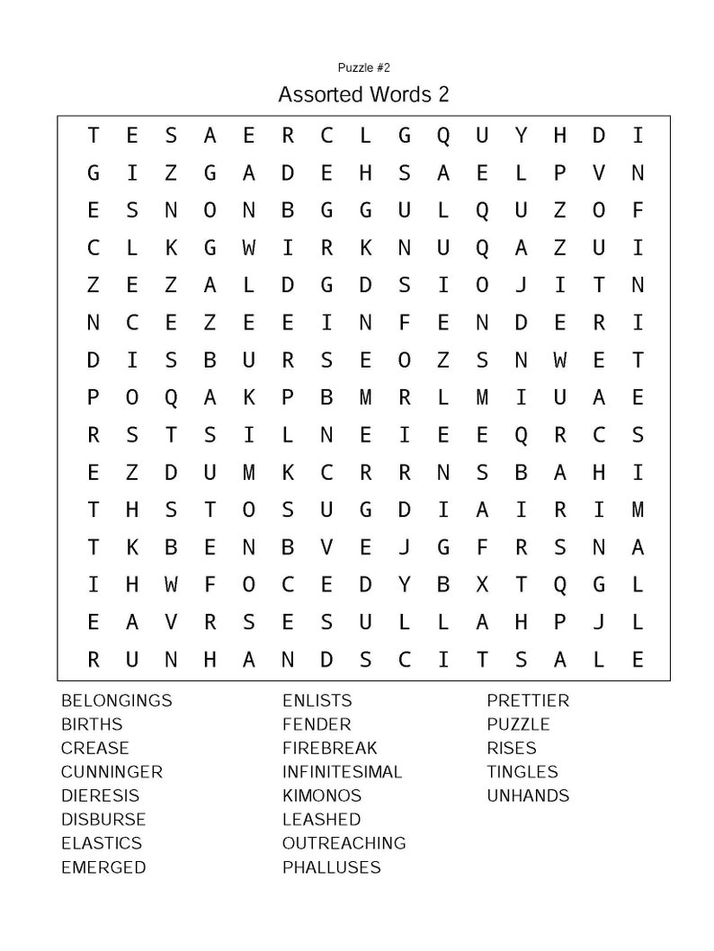 Word Search Bundle - VOLUME 1 - 5 BUNDLE | 500 Printable Puzzle Pages ...
