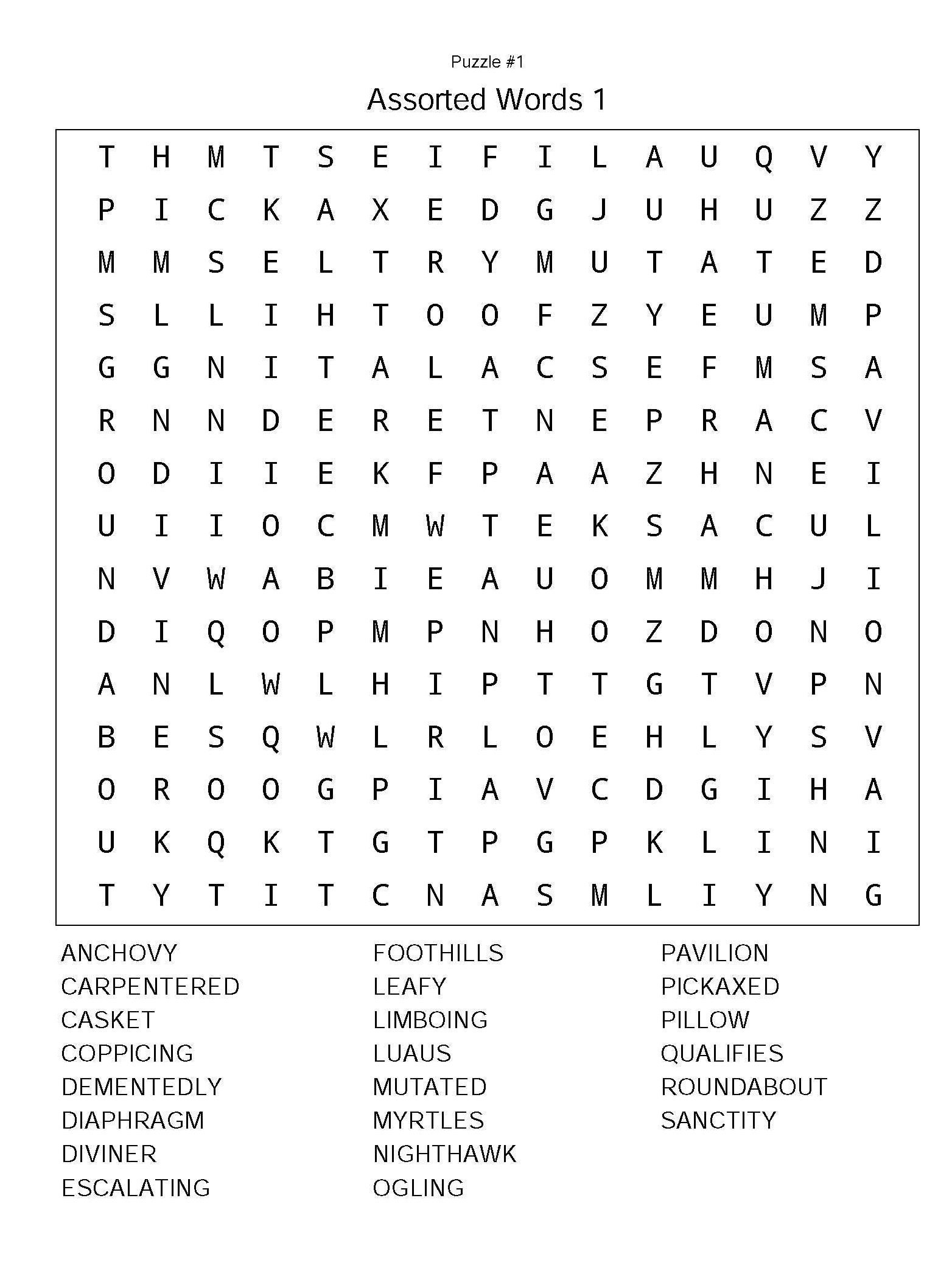 Word Search Puzzle - Volume 2 | 100 Printable Puzzle Pages for Kids and ...
