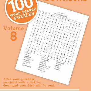 Word Search Puzzle - Volume 8 | 100 Printable Puzzle Pages for Kids and ...