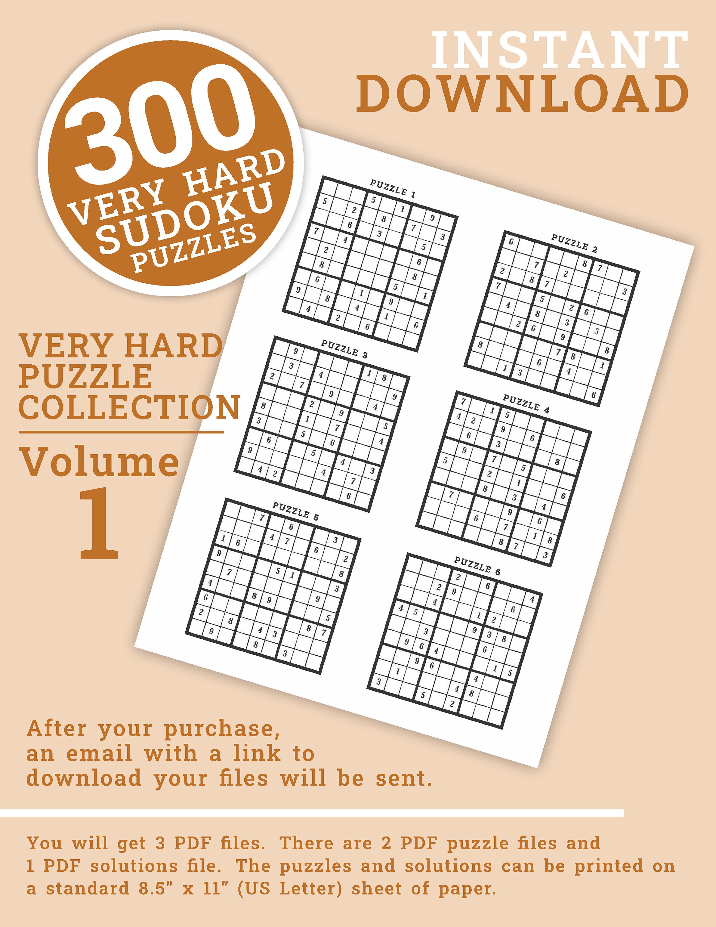 Sudoku Puzzles - Very Hard Level - Volume 1 | 300 Printable Very Hard ...