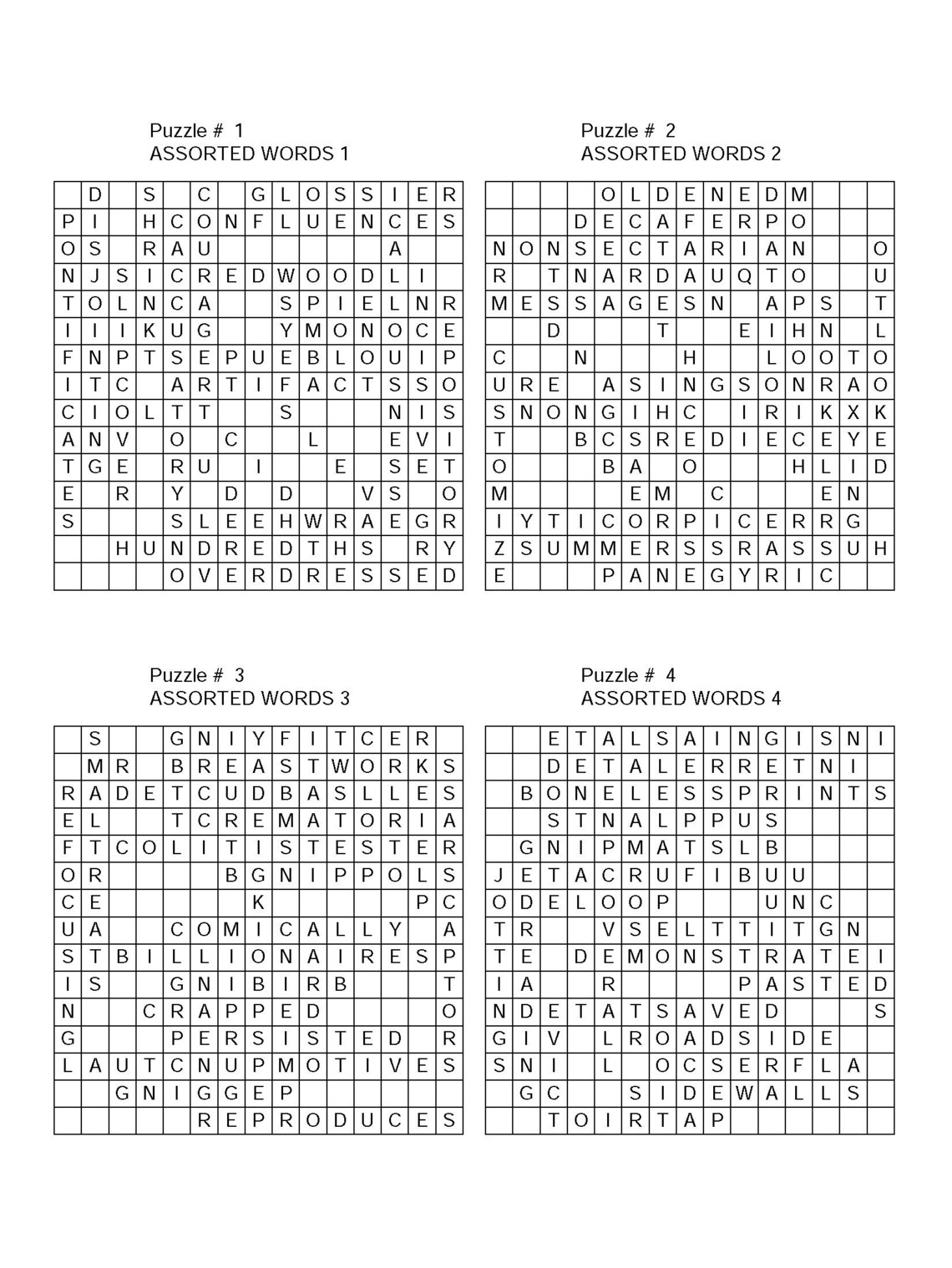 Word Search Bundle BUNDLE SET 3 500 Printable Puzzle Pages for Kids and ...