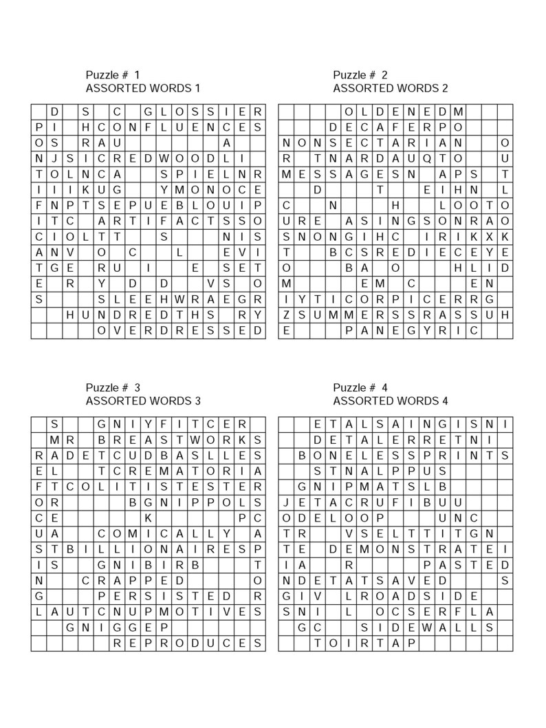 Word Search Bundle BUNDLE SET 3 500 Printable Puzzle Pages for Kids and ...