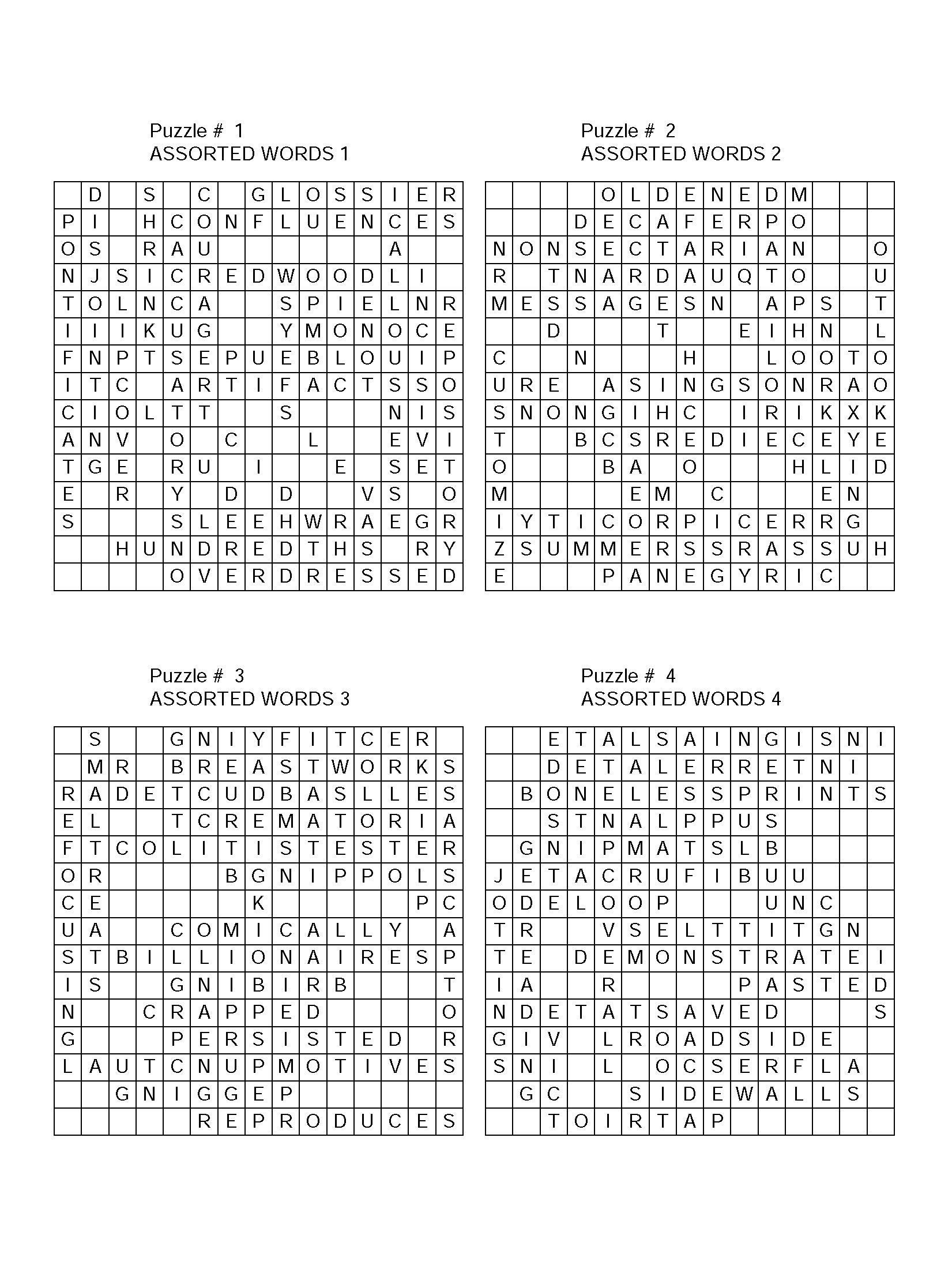 Word Search Bundle BUNDLE SET 3 500 Printable Puzzle Pages for Kids and ...