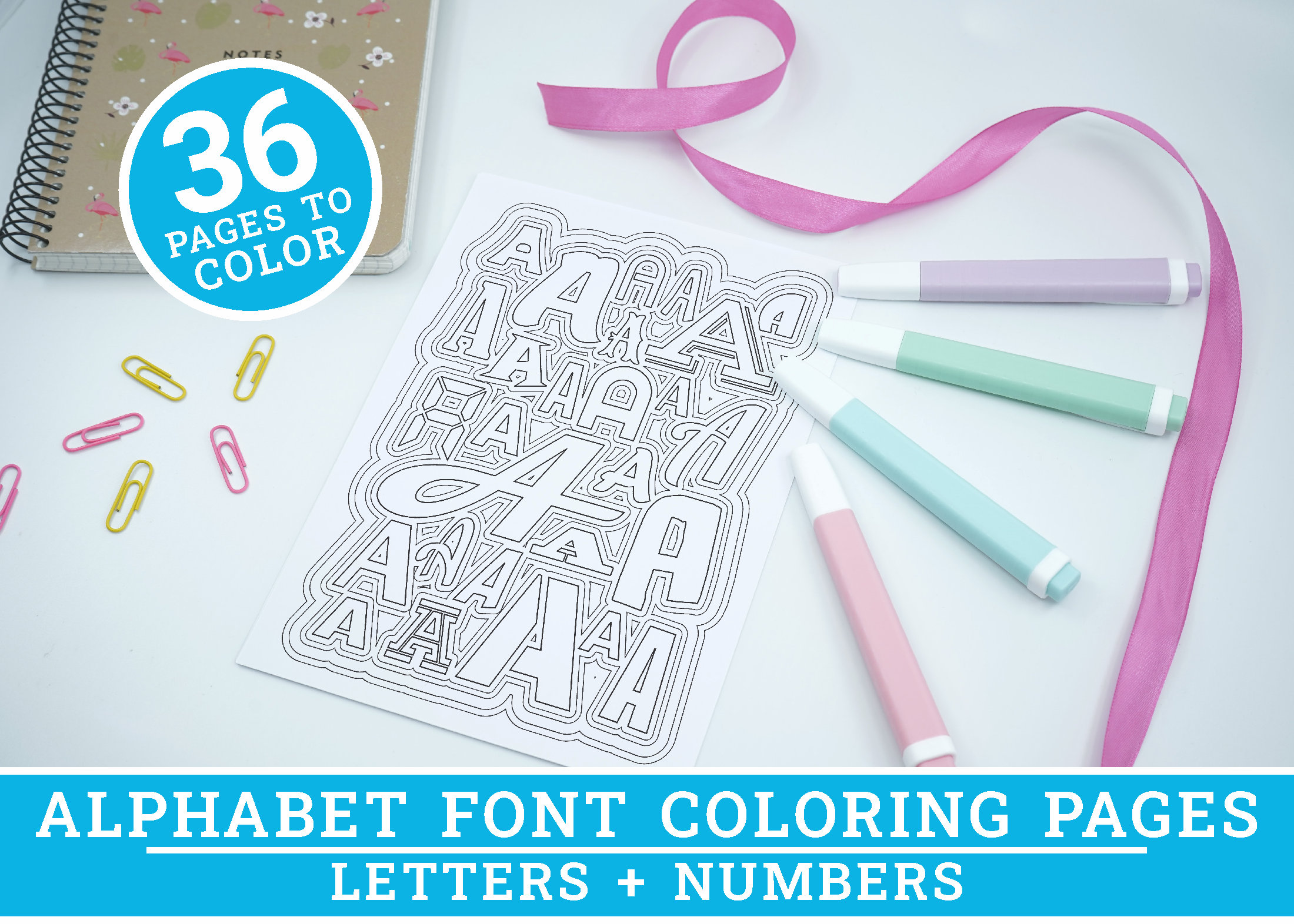 Alphabet Font Coloring Pages | Printable Pages | Letters and Numbers ...
