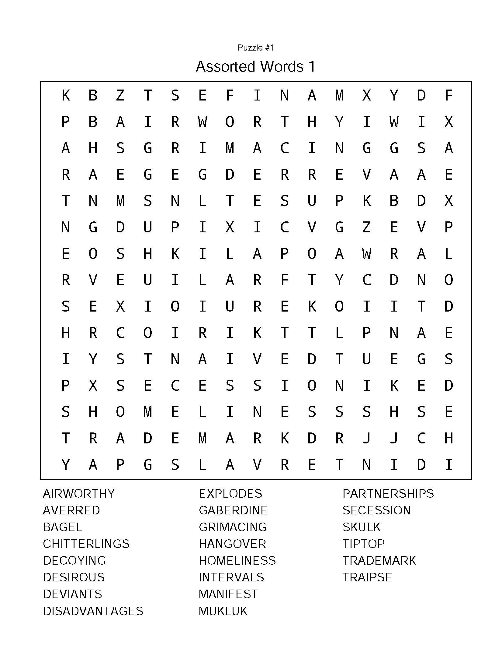 Word Search Puzzle - Volume 3 | 100 Printable Puzzle Pages for Kids and ...