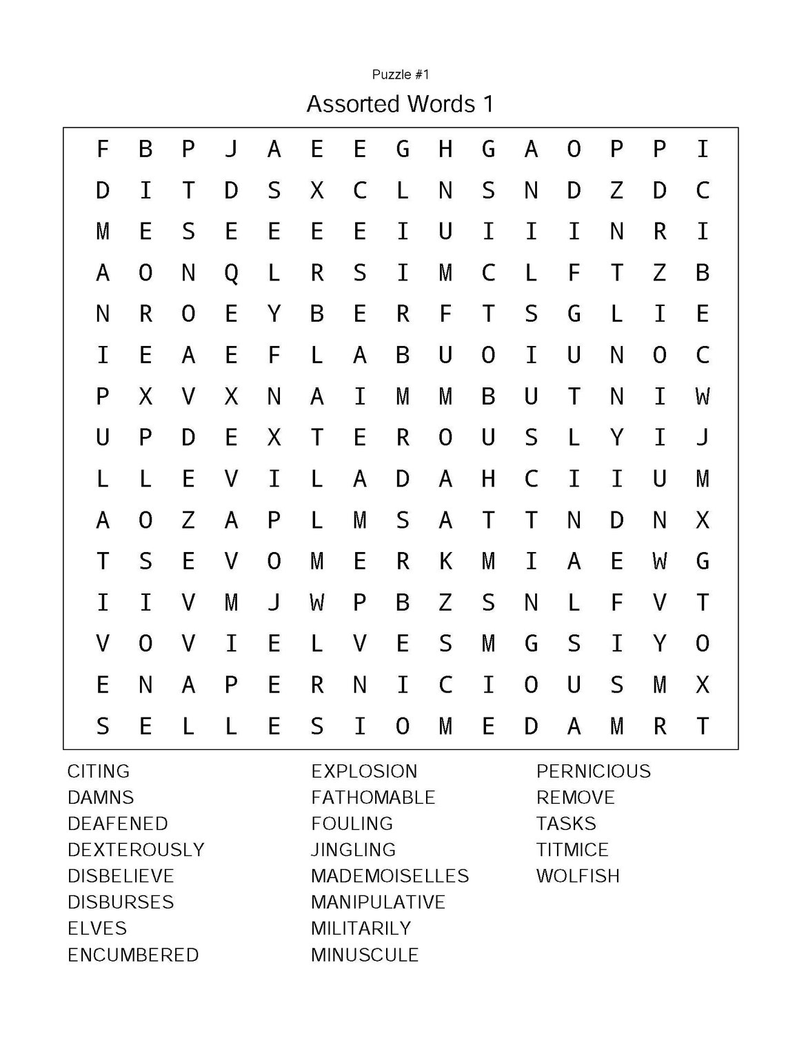 Word Search Puzzle - Volume 7 | 100 Printable Puzzle Pages for Kids and ...