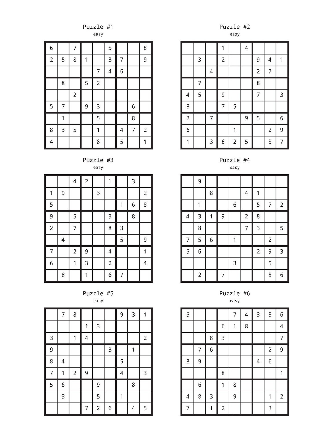 Sudoku Puzzles - Easy Level Collection - Volume 2 | 300 Printable Easy ...