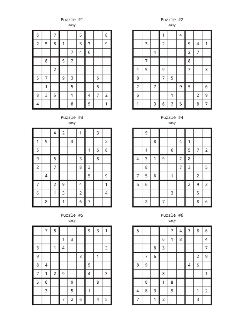 Sudoku Puzzles - Easy Level Collection - Volume 2 | 300 Printable Easy ...