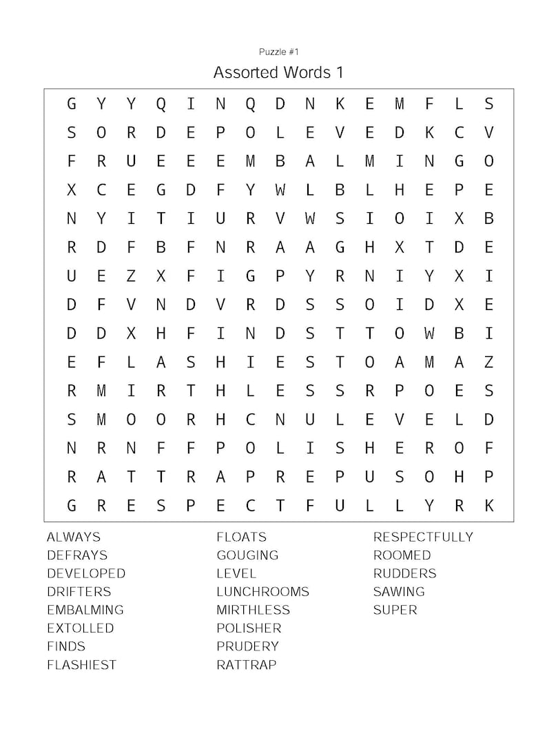 Word Search Puzzle - Volume 10 | 100 Printable Puzzle Pages for Kids ...