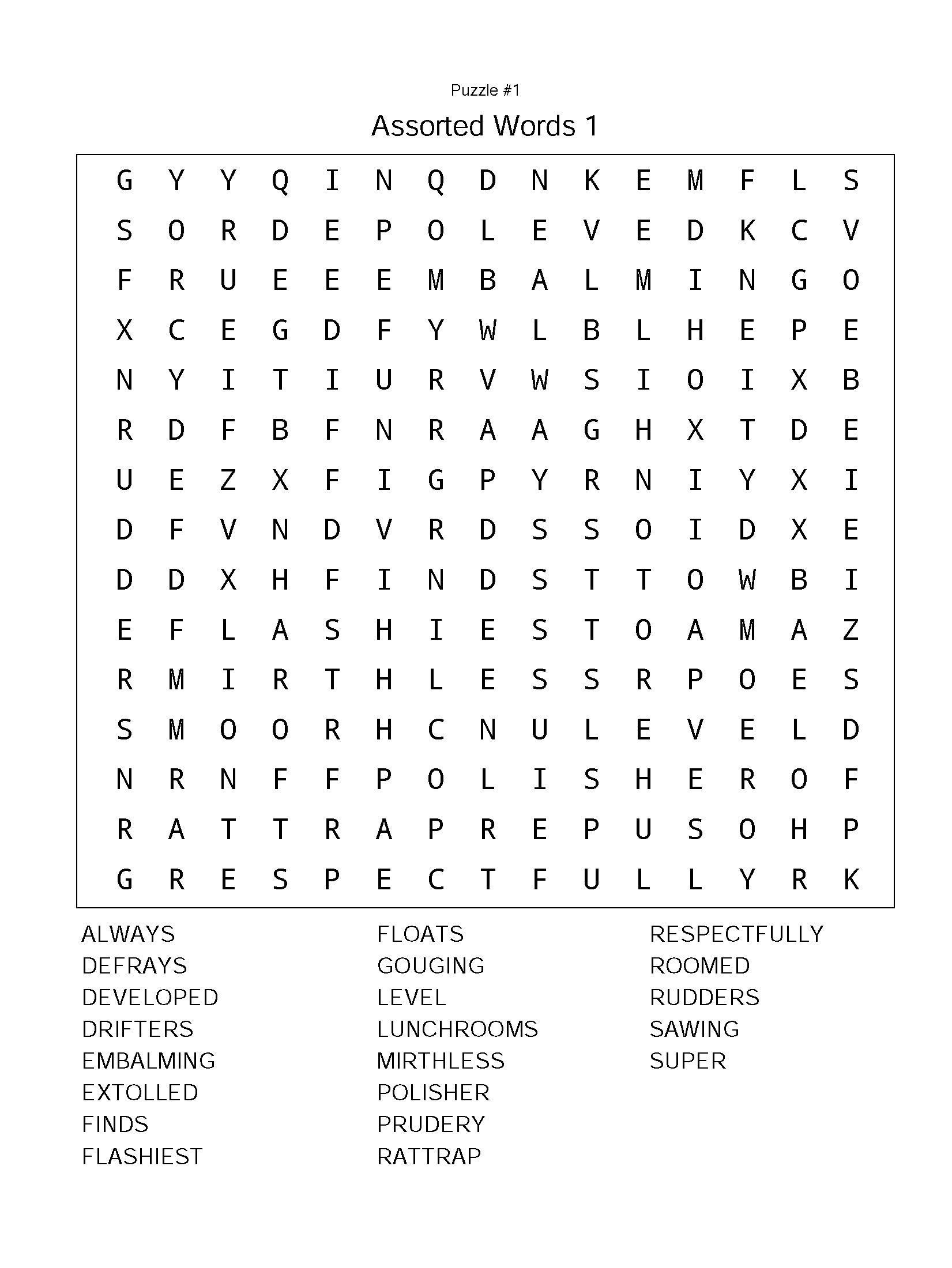 Word Search Puzzle - Volume 10 | 100 Printable Puzzle Pages for Kids ...