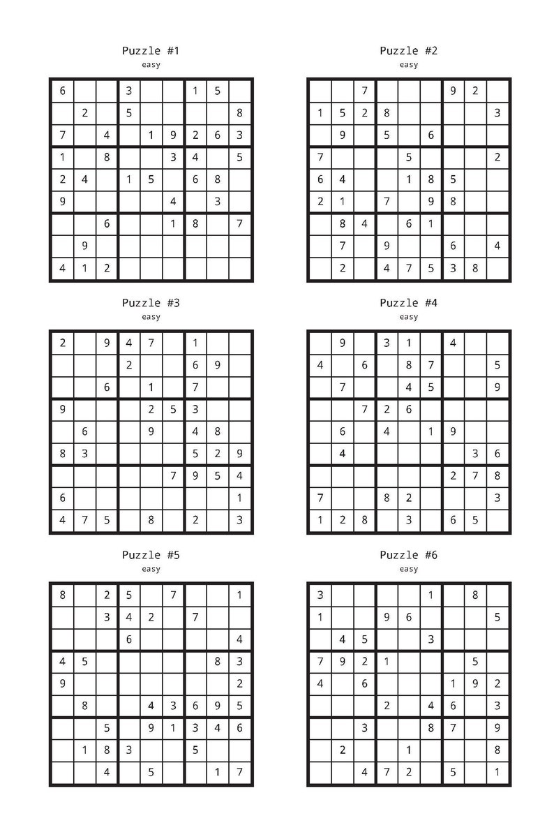 Sudoku Puzzles - Easy Level Collection - Volume 3 | 300 Printable Easy ...