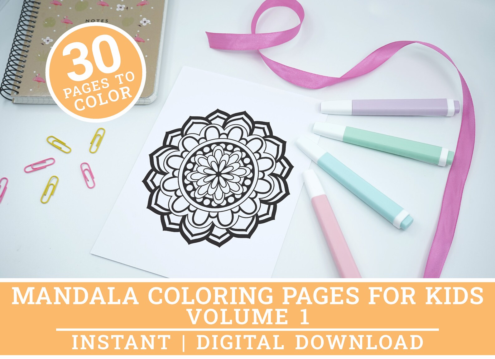 Mandala Coloring Pages for Kids - Vol 1 | 30 Unique Mandala Designs ...