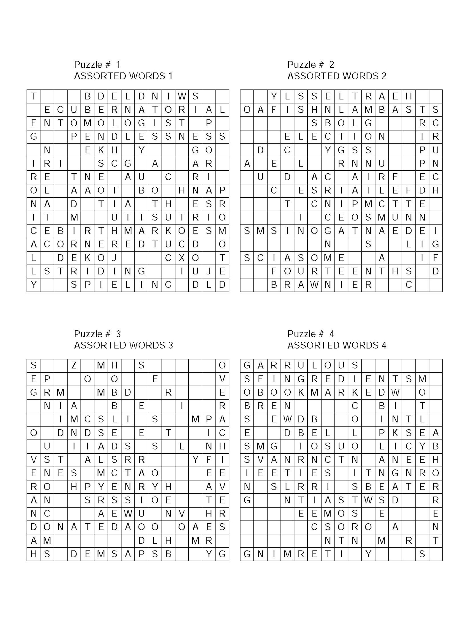 Word Search Bundle BUNDLE SET 2 500 Printable Puzzle Pages - Etsy