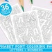 Alphabet Font Coloring Pages Printable Pages Letters and Numbers Parent ...
