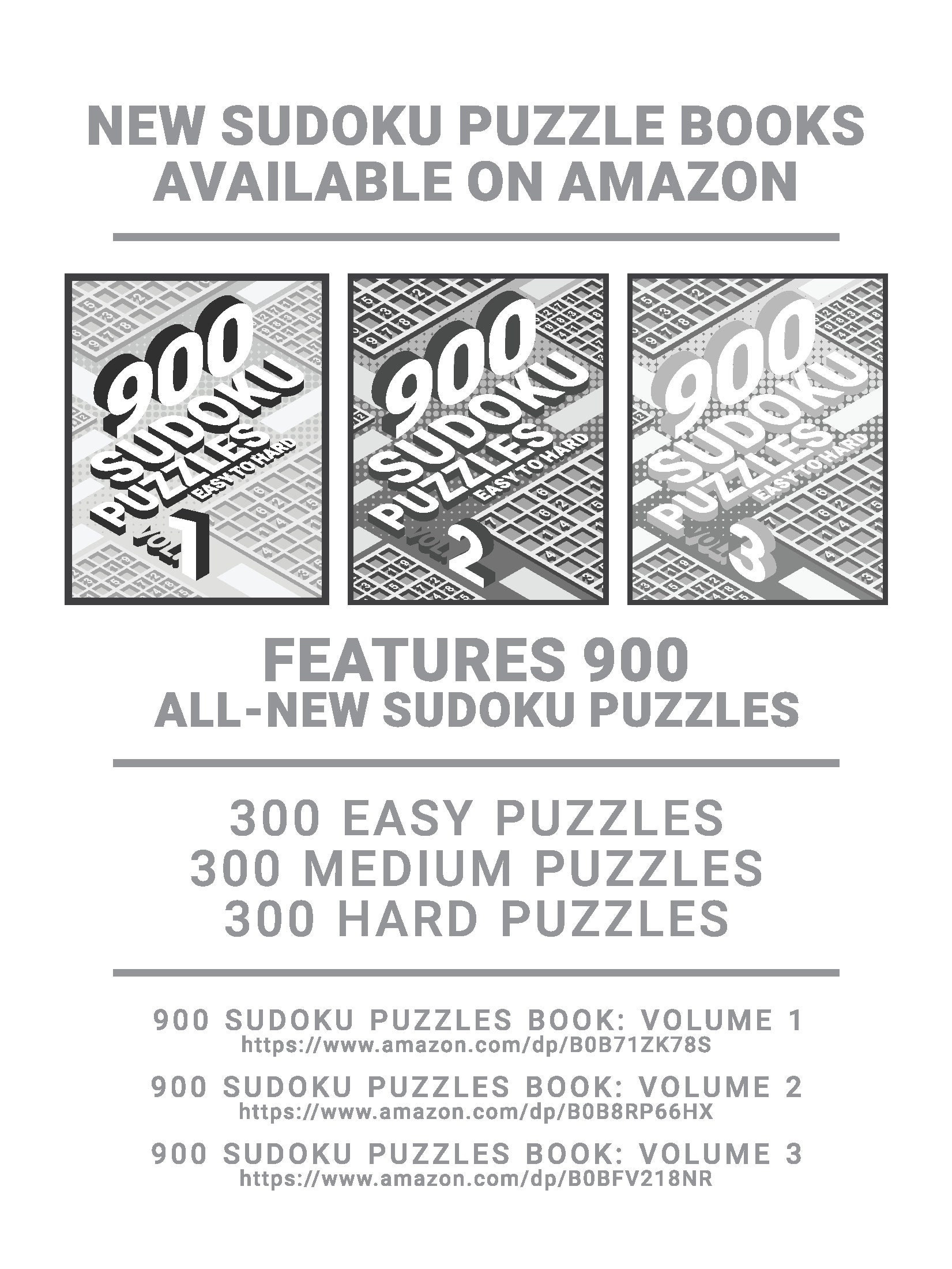 Sudoku Puzzles - Easy Level Collection - Volume 1 | 300 Printable Easy ...