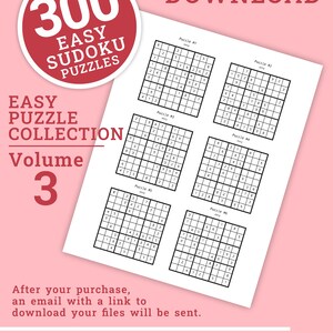 Sudoku Puzzles - Easy Level Collection - Volume 3 | 300 Printable Easy ...