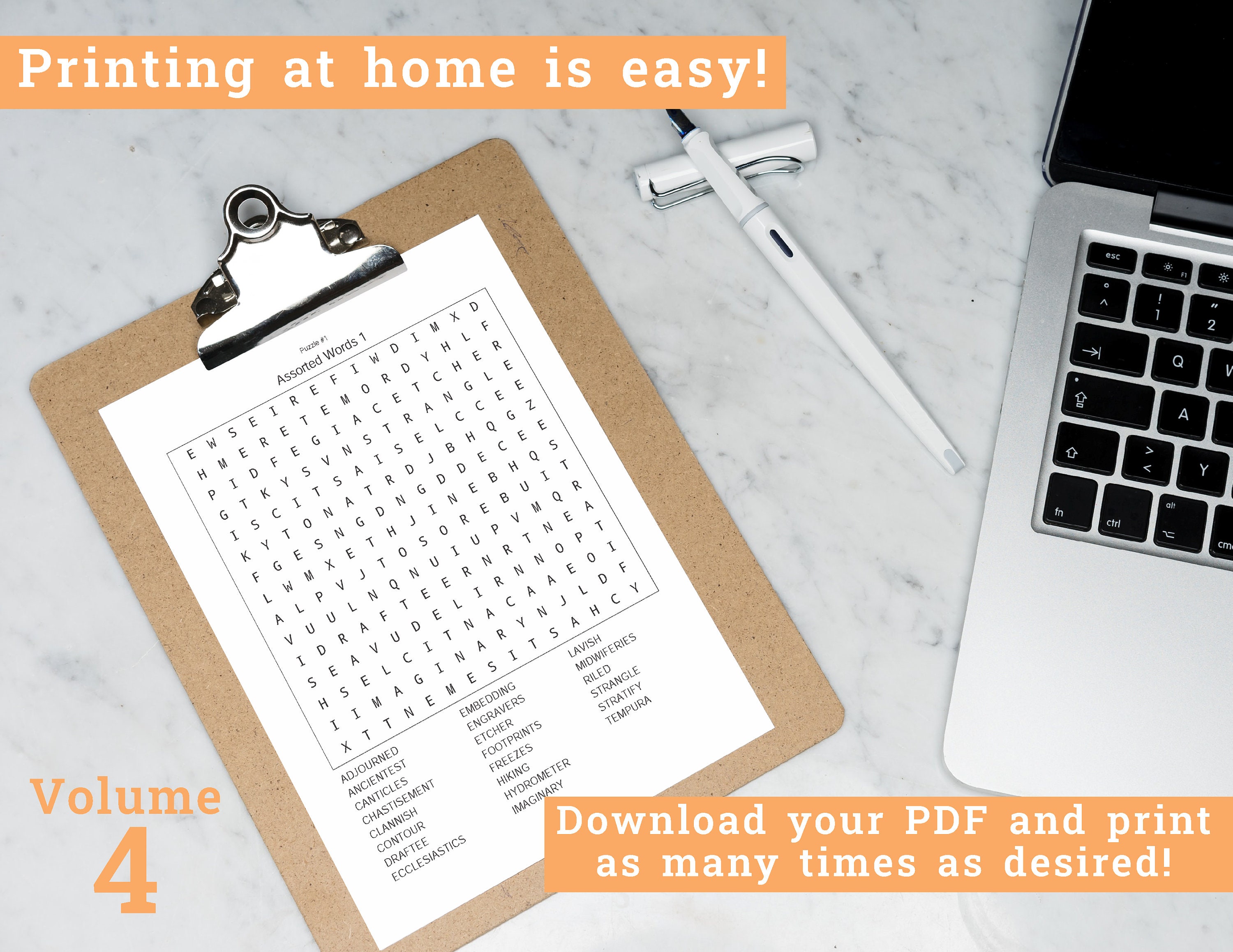 Word Search Puzzle - Volume 4 | 100 Printable Puzzle Pages for Kids and ...