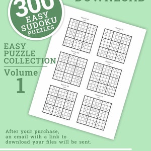 Sudoku Puzzles - Easy Level Collection - Volume 1 | 300 Printable Easy ...