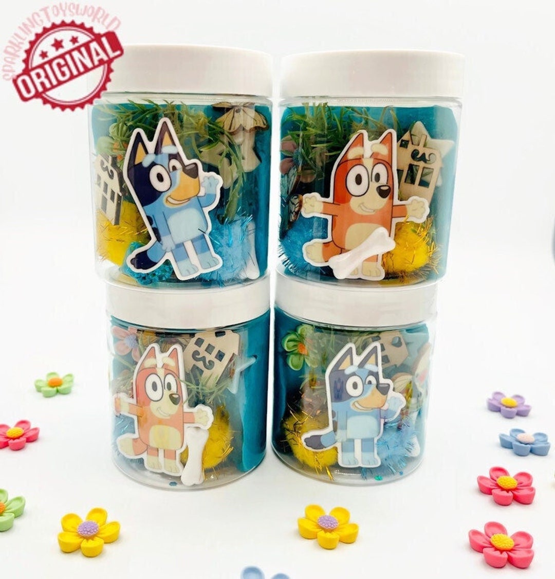 Bluey Playdough Favor Playdough Jar Bluey Playdough Kit - Etsy