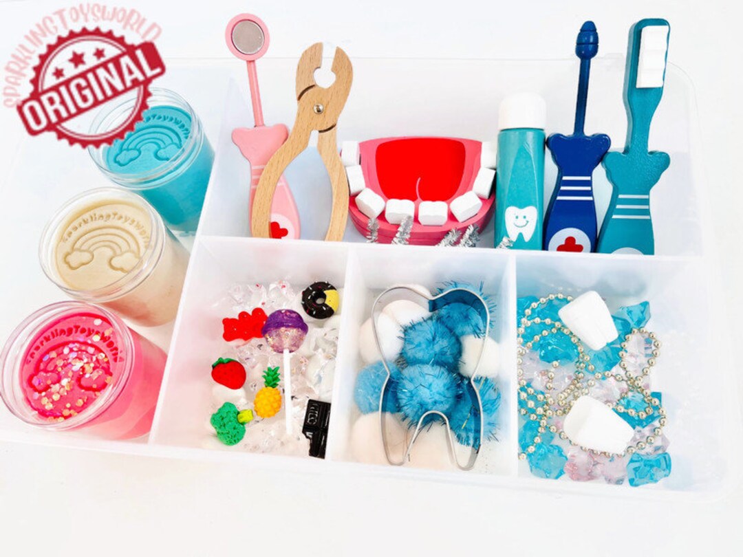 Wooden Dentist Play Dough Kit Playdough Kit Playdough Kit - Etsy