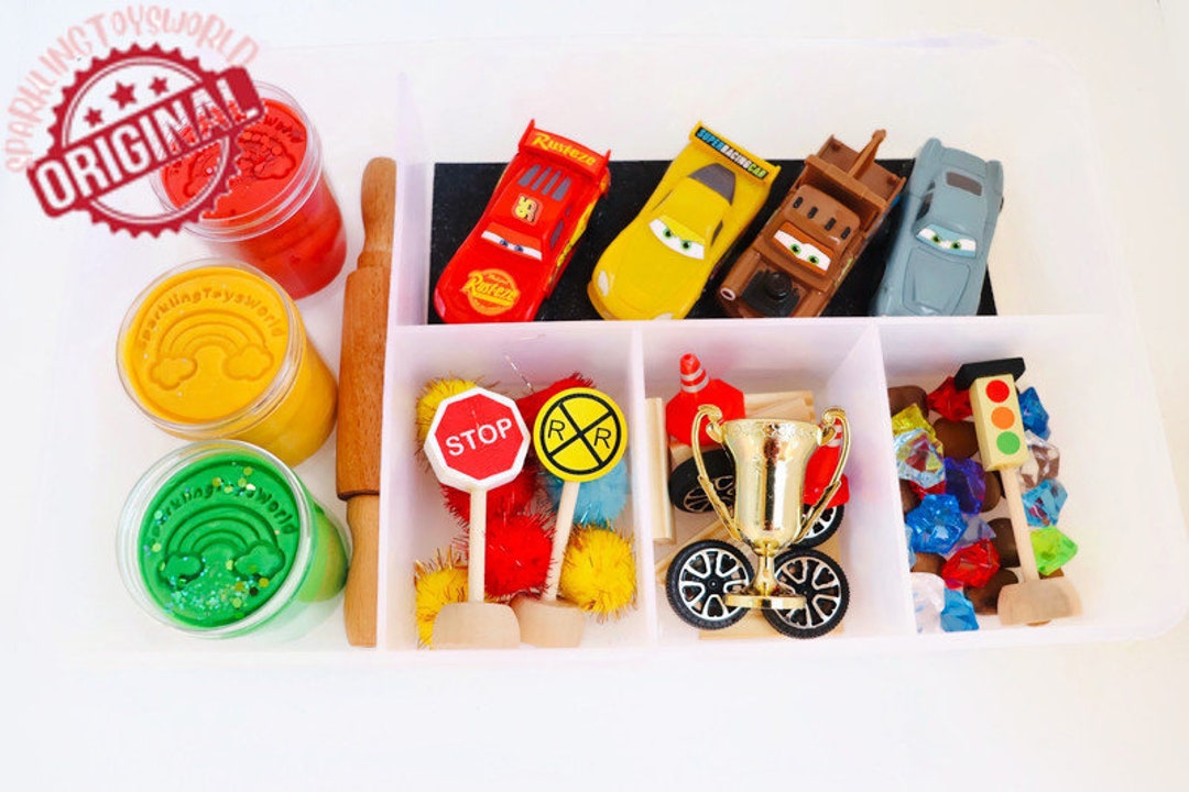Cars Play Dough Kit Play Dough Kit Playdough Sensory Kit - Etsy
