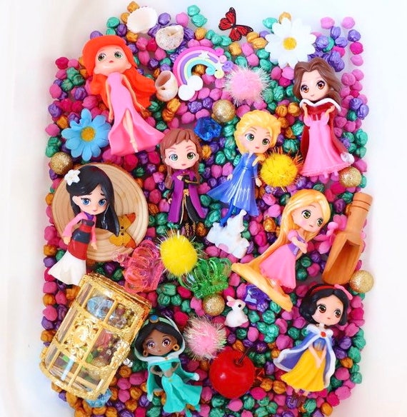 Princess Sensory Bin Disney Princess Pretend Play Sensory - Etsy