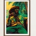 Jamaican Art Print of Reggae Singer Black Man Art Man Cave Print ...
