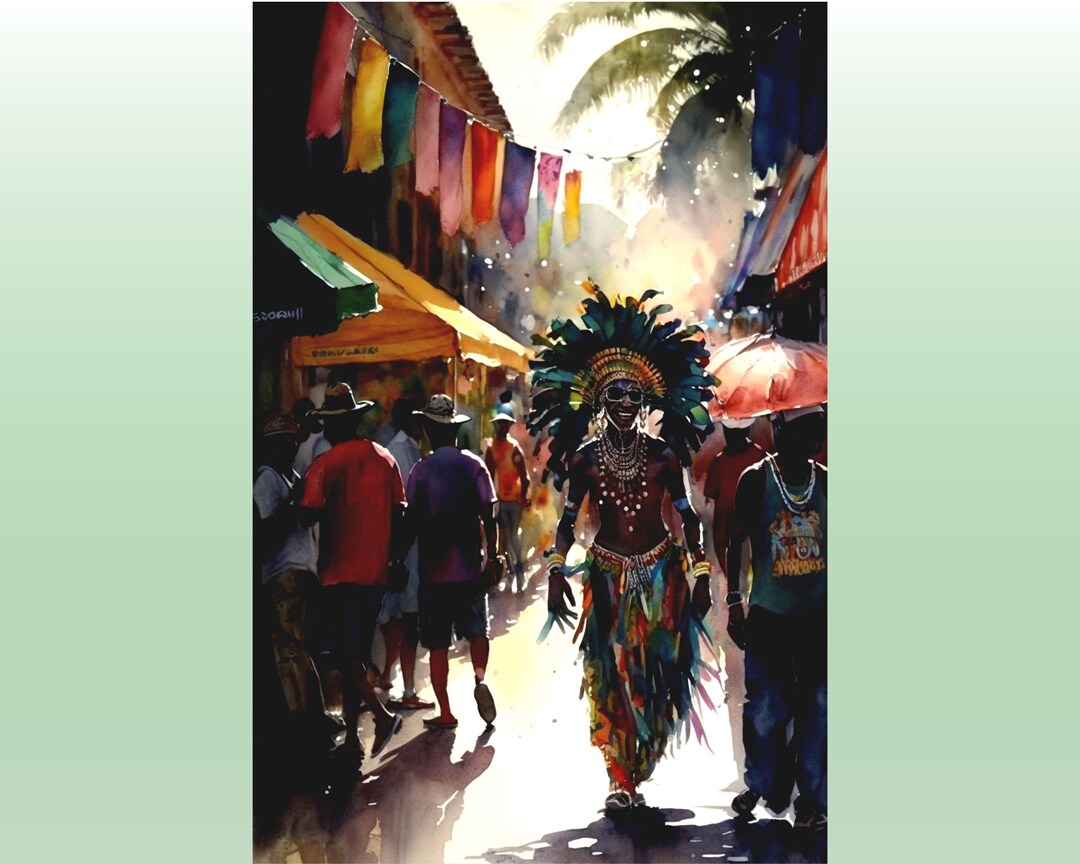 Jouvert Morning Art Caribbean Carnival Painting Trinidad - Etsy