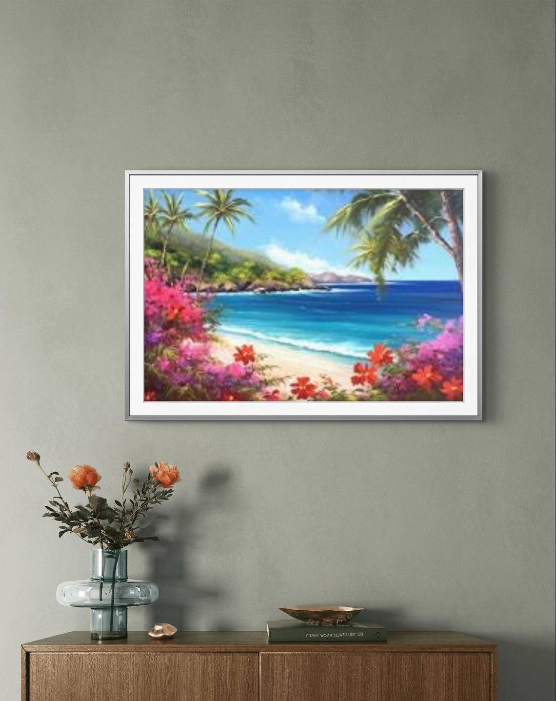 Caribbean Beach Print, Tropical Seascape Art, Coastal Wall Decor - Etsy
