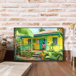 Grenada Art, Painting of Chattel House in Grenada, Grenada Wall Decor ...