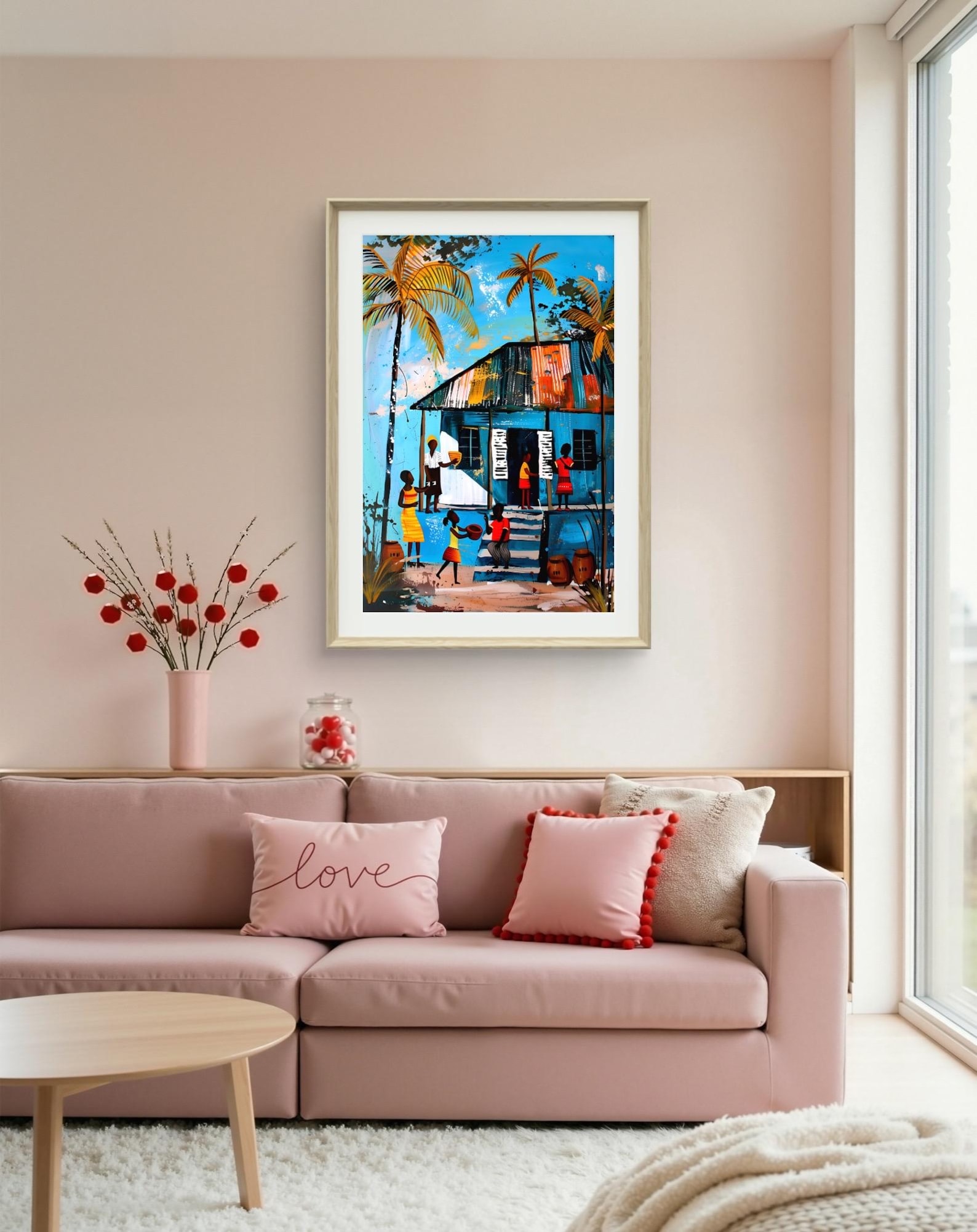 Haitian Print Artwork of Haiti Wall Decor Caribbean Print Naive Art ...