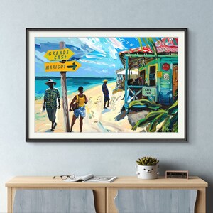 Customisable Caribbean Beach Bar Print Add Your Own Words to ...