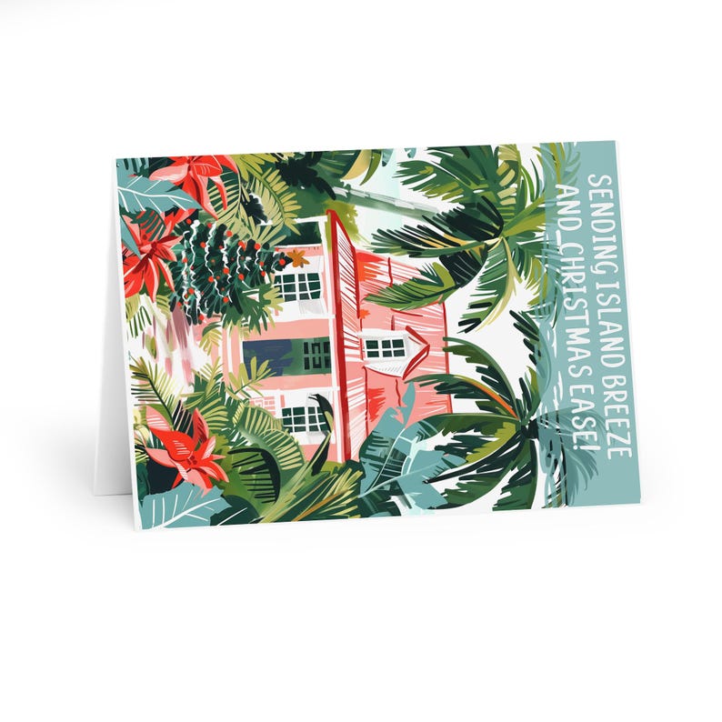 5 Pack Caribbean Christmas Greeting Cards, Caribbean Diaspora Holiday ...