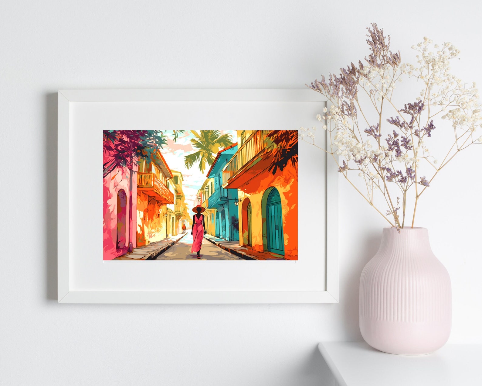 Caribbean Wall Art Silk Poster Print Gift for Her Trendy - Etsy