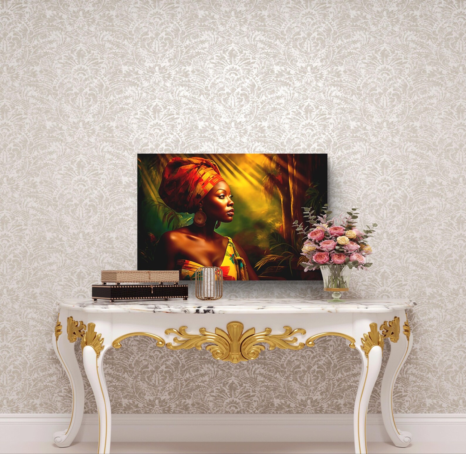 Jamaican Woman in the Bush With Rasta Vibes – Caribbean Art Print of ...