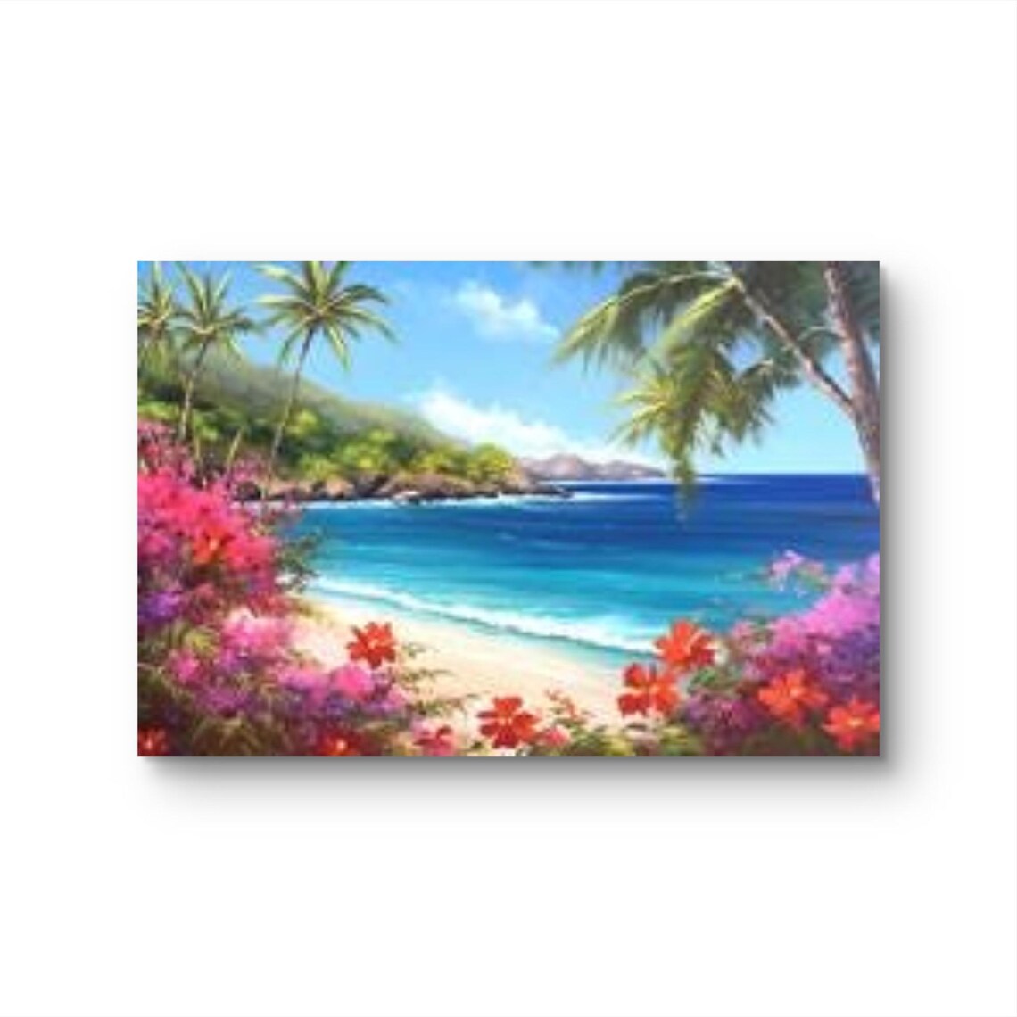 Caribbean Beach Print, Tropical Seascape Art, Coastal Wall Decor - Etsy