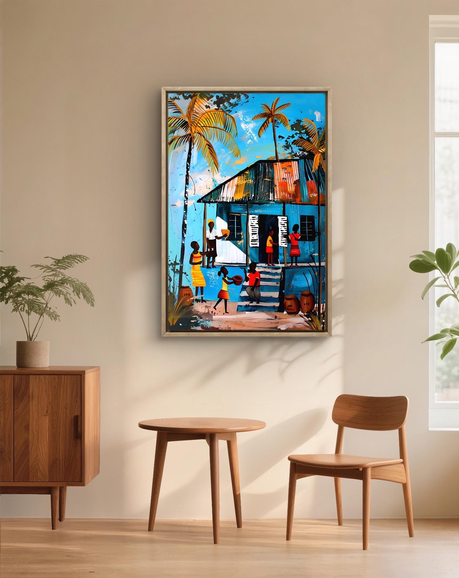 Haitian Print Artwork of Haiti Wall Decor Caribbean Print Naive Art ...