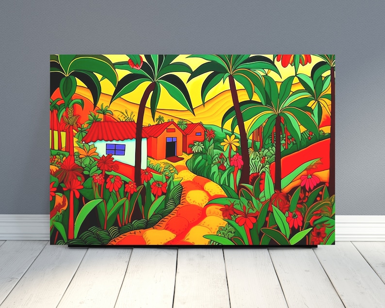 Colourful Caribbean Houses Caribbean Wall Art Wall Decor - Etsy