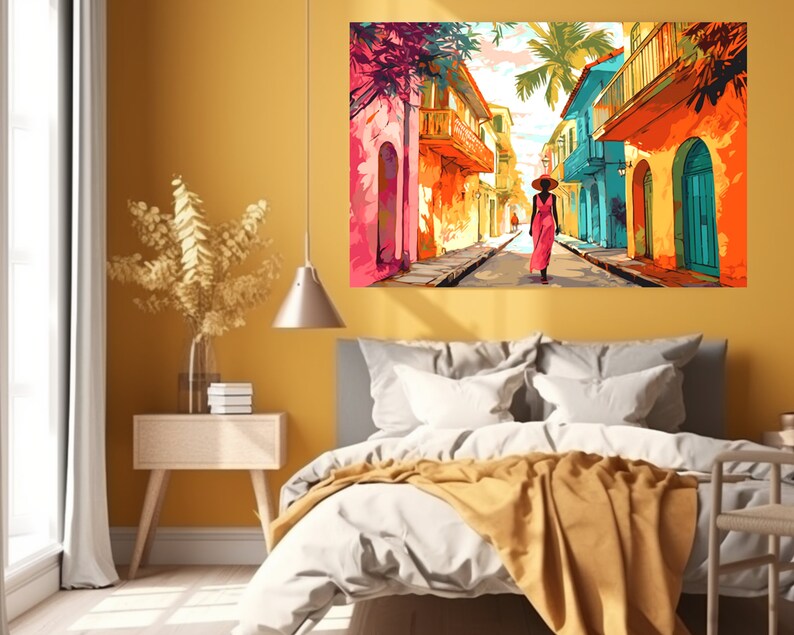 Caribbean Wall Art Silk Poster Print Gift for Her Trendy - Etsy