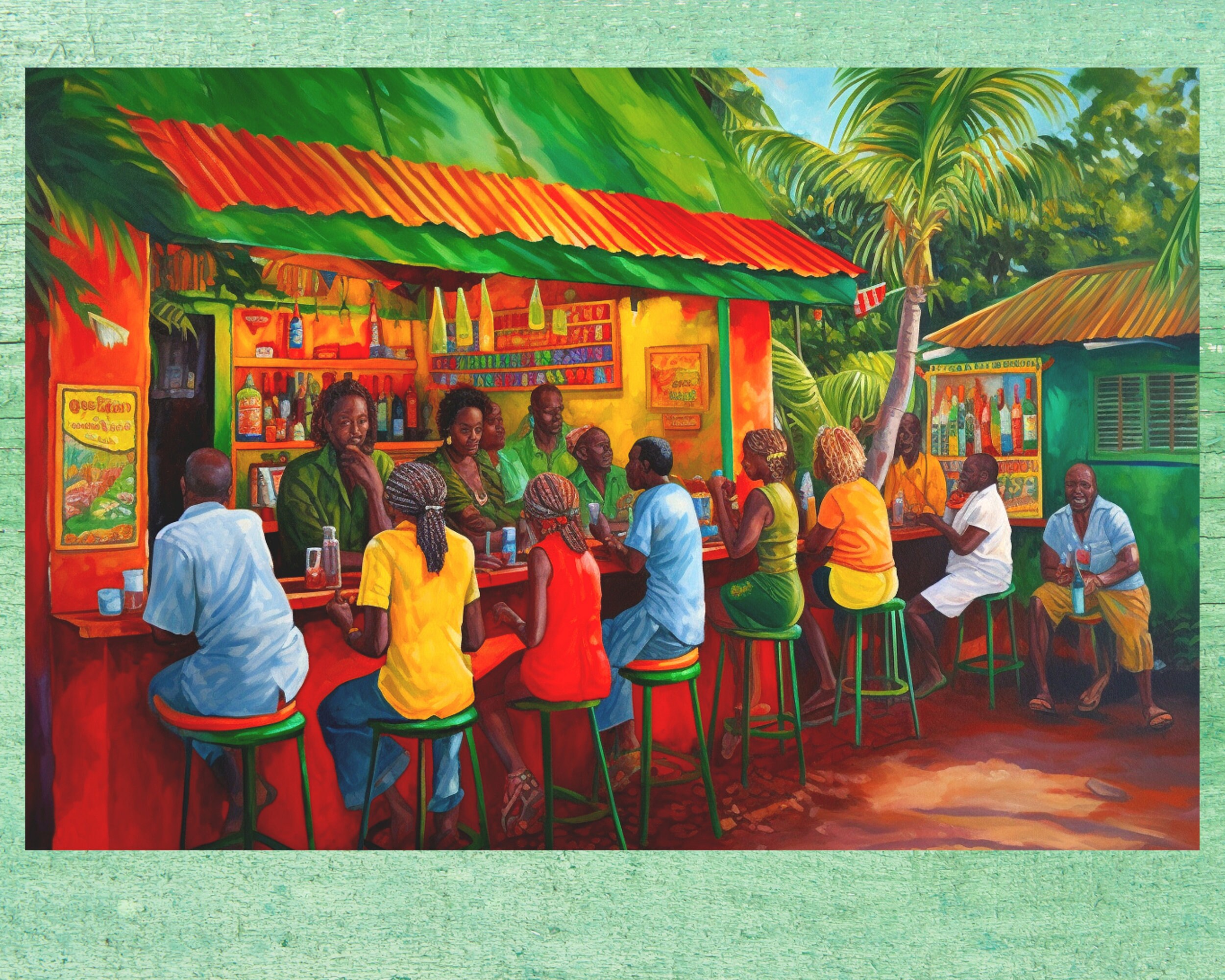 The Rum Bar, Caribbean Art Poster Print - Etsy