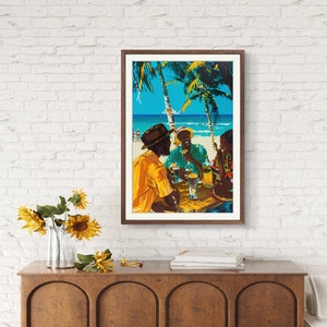Black People Art of Caribbean Beach Goers - Etsy