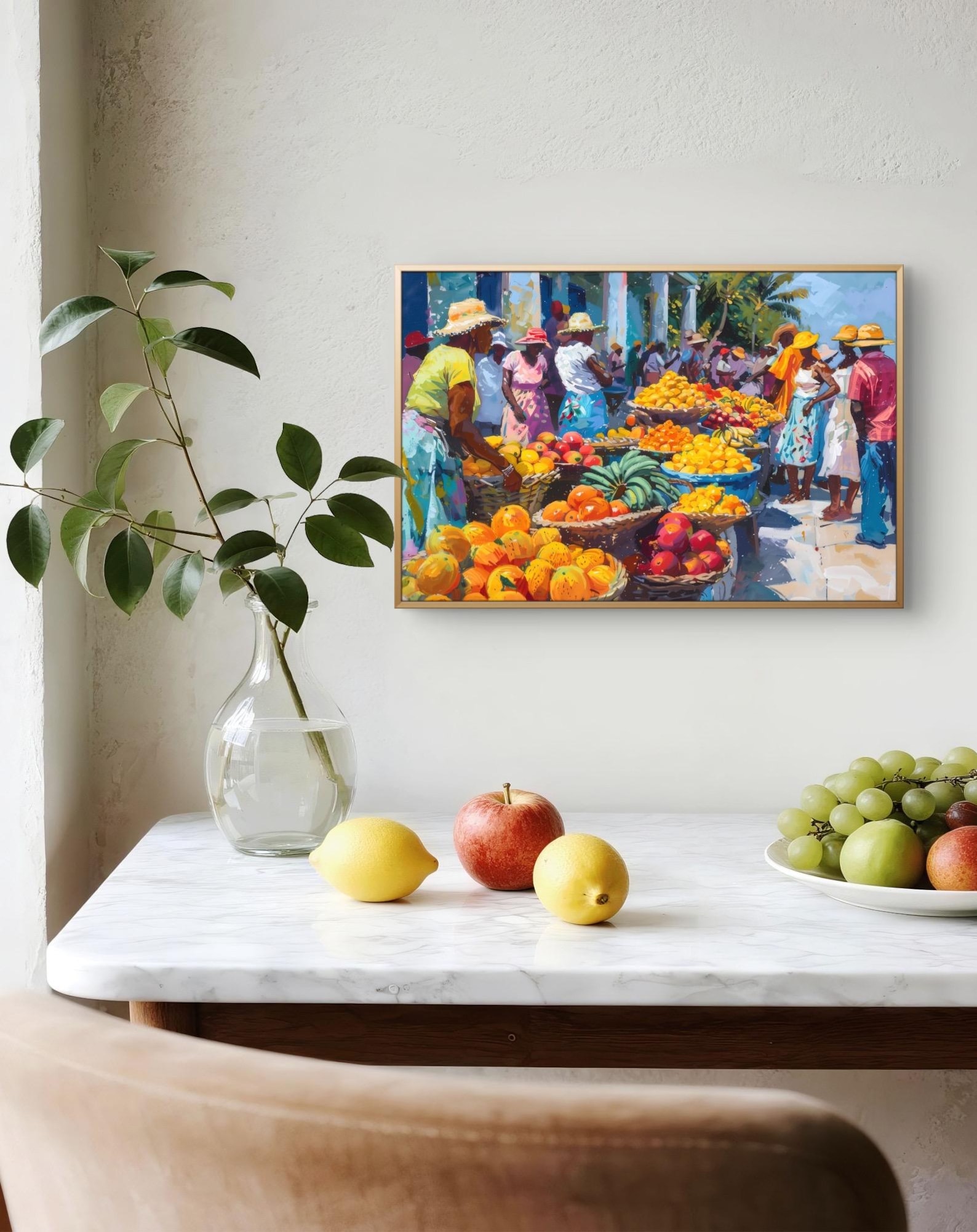 Caribbean Market Poster Print - Colorful Marketplace Scene - Artistic ...
