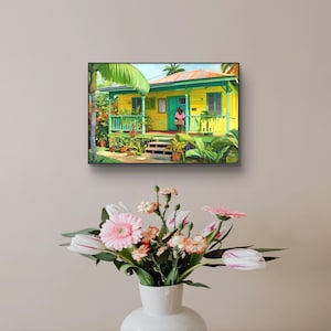 Grenada Art, Painting of Chattel House in Grenada, Grenada Wall Decor ...