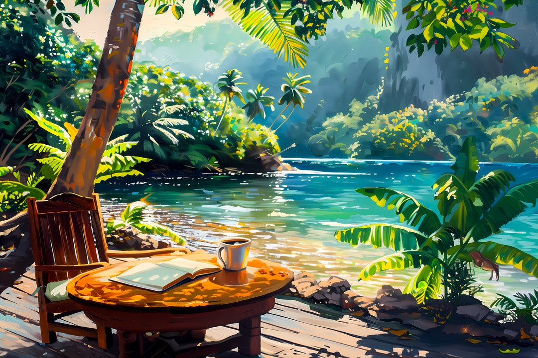 Dominica Art Print of Coffee by Layou River Caribbean Waterside Art ...