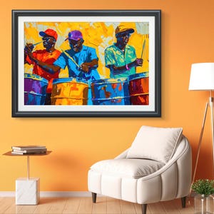 Steel Pan Drum Art Print - Bright Caribbean Colors - Trinidad Music ...