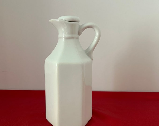 Vintage Small White Pitcher - Etsy