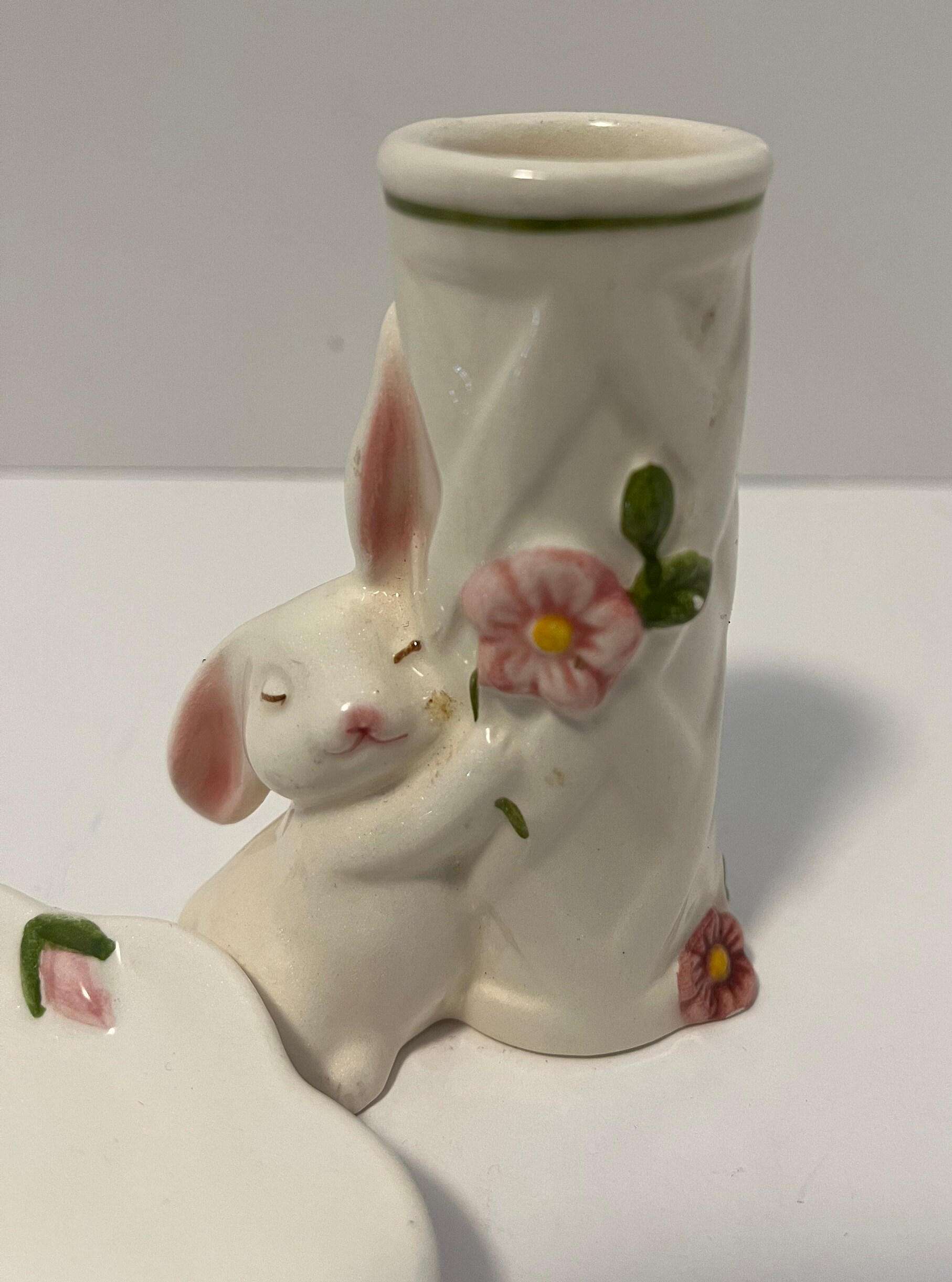 Two Piece Vintage Avon Vanity Set With Sweet Bunnies - Etsy