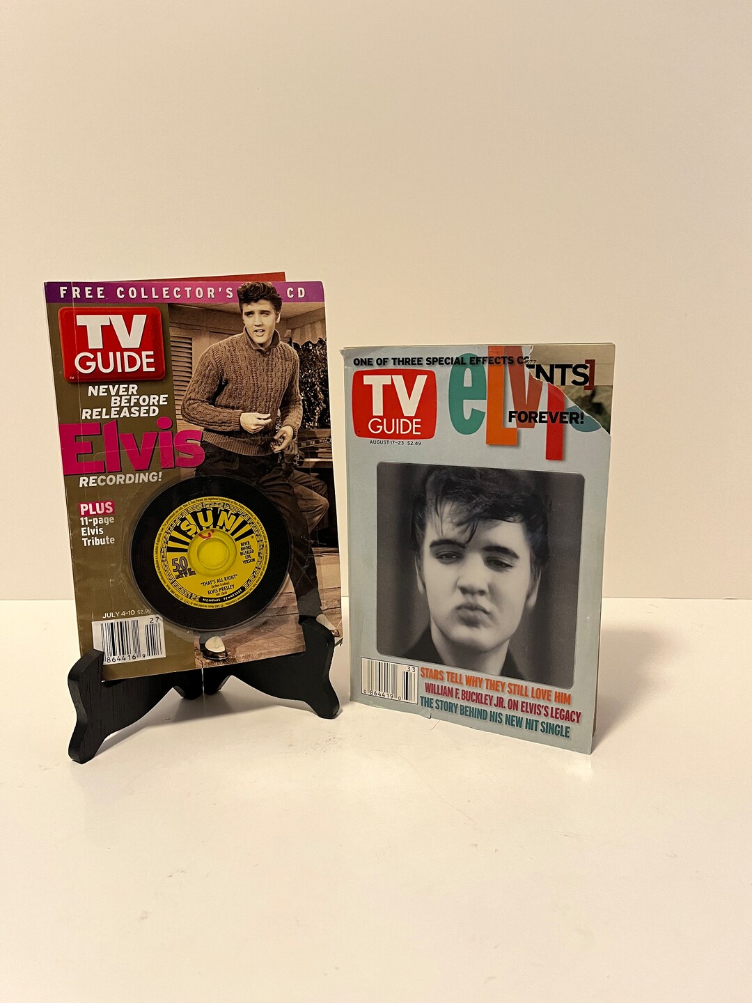 Vintage TV Guide Elvis With Feature Story and Holographic 2002 Cover ...