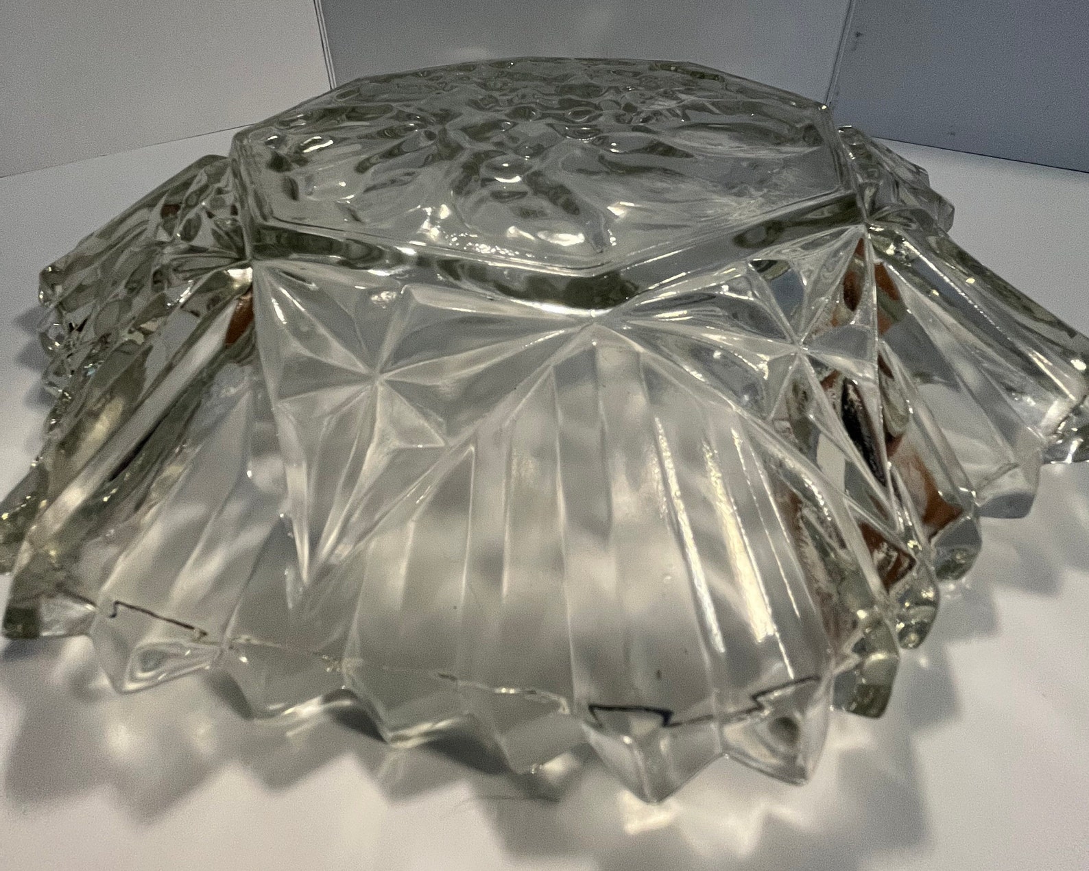 Cut Glass Curved Dish - Etsy