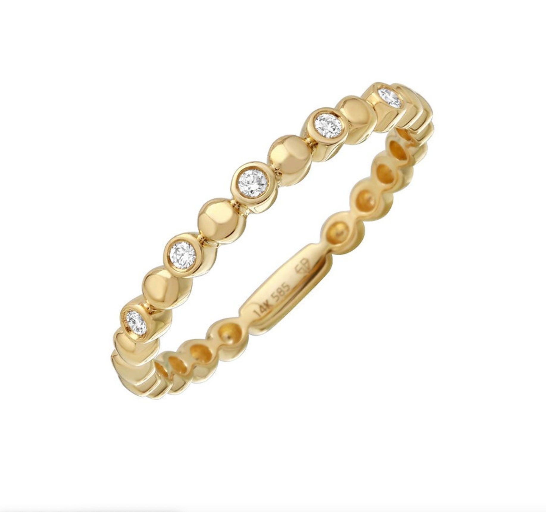 14k Yellow Gold Diamond Ring - Etsy